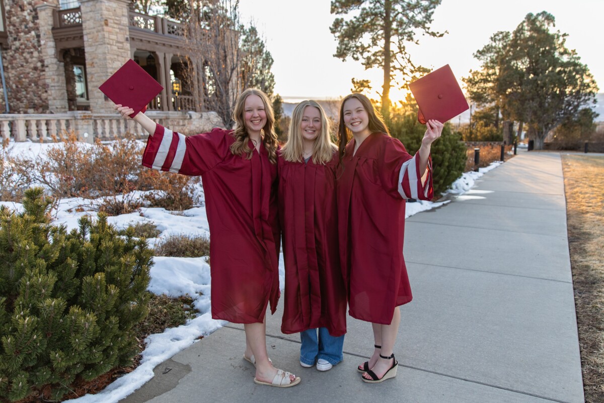 Cap and Gown mini session high school senior Chatfield Littleton